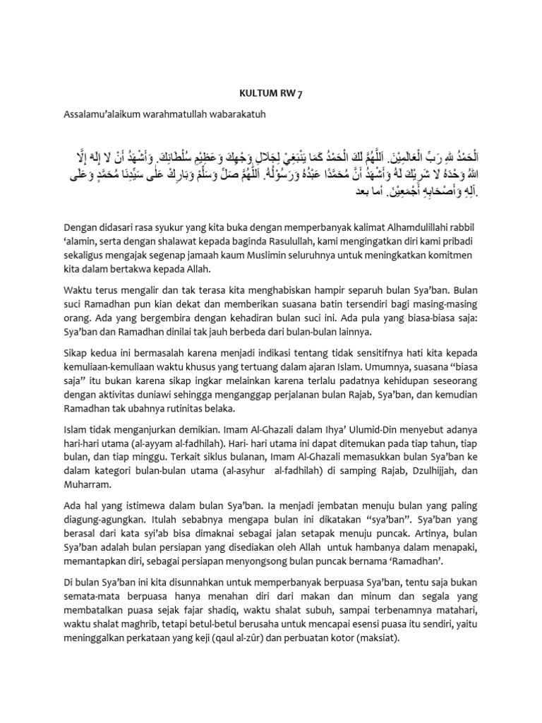 KULTUM RW 7 | PDF