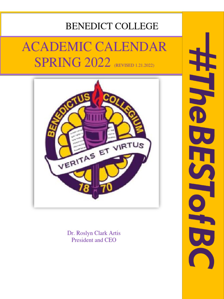 Spring 2022 Academic Calander REVISED Posting12422 | PDF | Academic ...