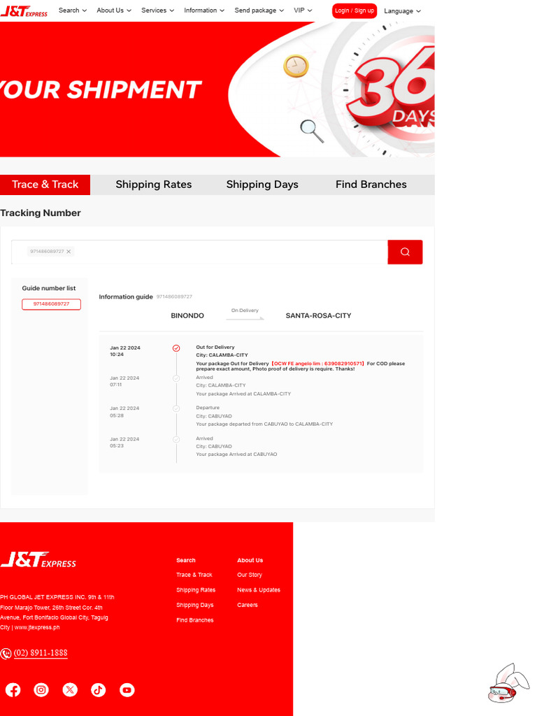 J&T Express - Tracking Number | PDF