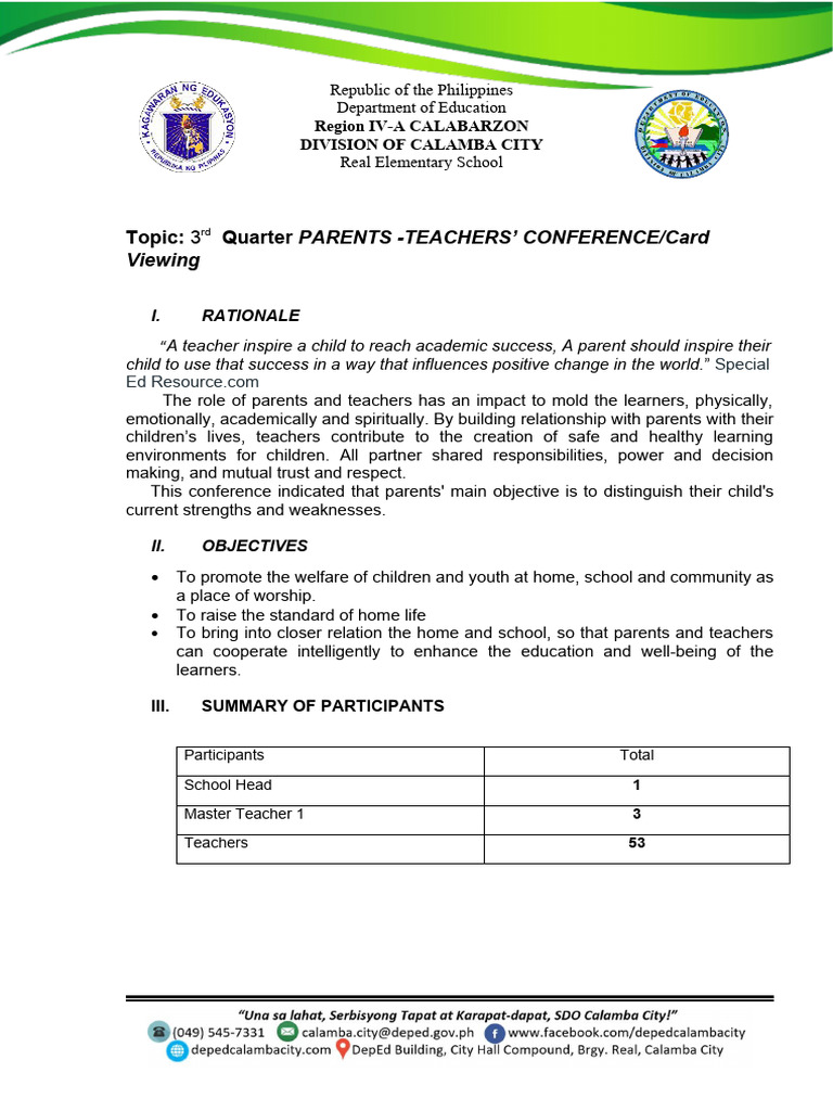 NARRATIVE-ON-3Rd-Quarter-PTC-CARD-VIEWING-MAY - 06-2023 | PDF ...