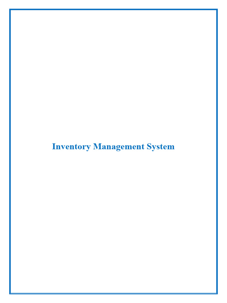Inventory Management System (Lab3) | PDF | Inventory | Computing