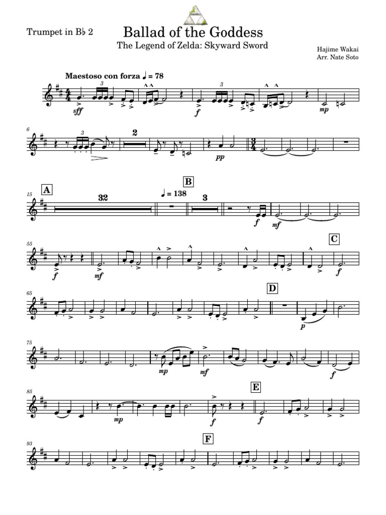 Ballad of The Goddess-Trumpet - in - BB - 1 | PDF | The Legend Of Zelda ...