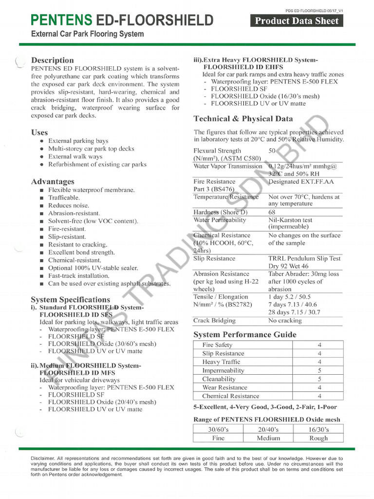 Pentens_ED-Floorshield_Product_Data_Sheet | PDF
