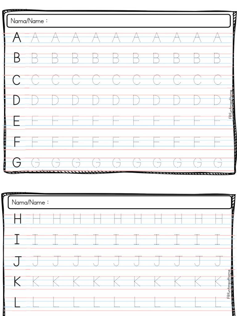 BM BI Letter Tracing | PDF