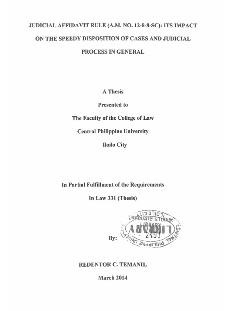 JD TemanilRC 2014 Ab | PDF | Witness | Judiciaries