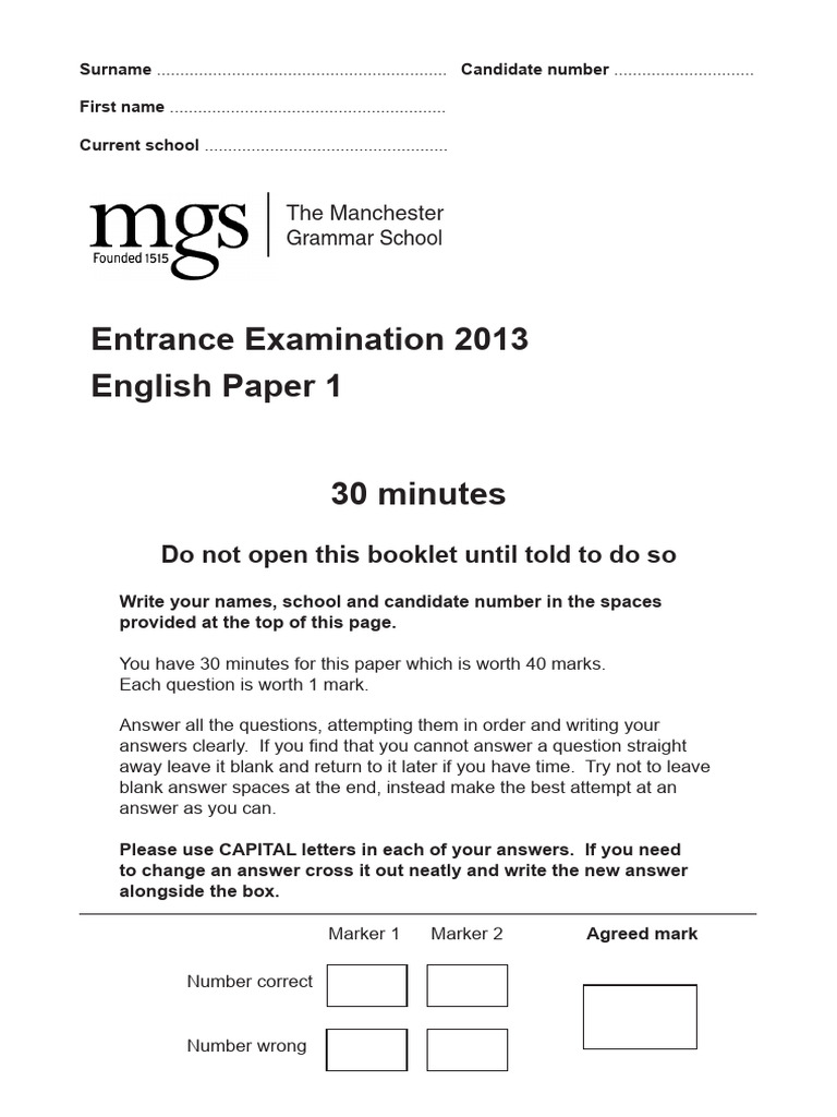 English-paper-1-A4 | PDF