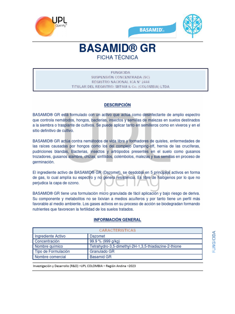 Basamid | PDF | Agua | Combustión