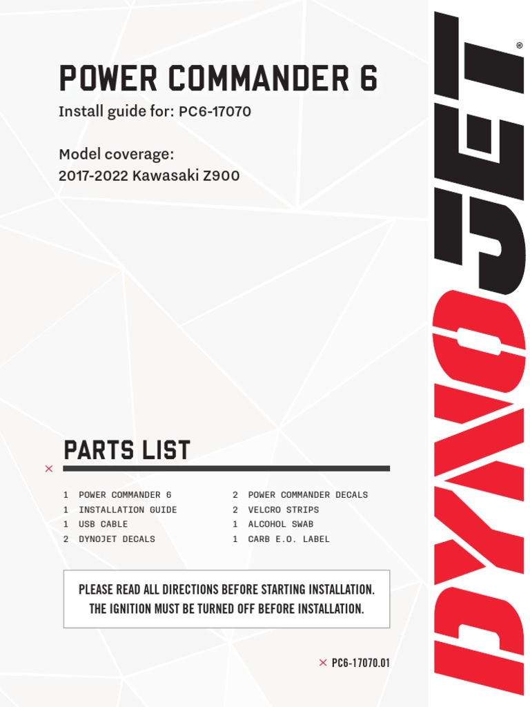 PC6 17070 Installation Guide | PDF | Electrical Connector | Throttle