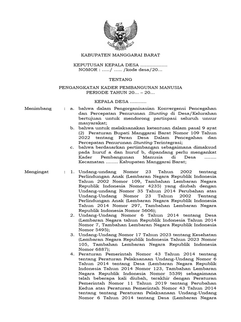 SK Kader Pembangunan Manusia | PDF