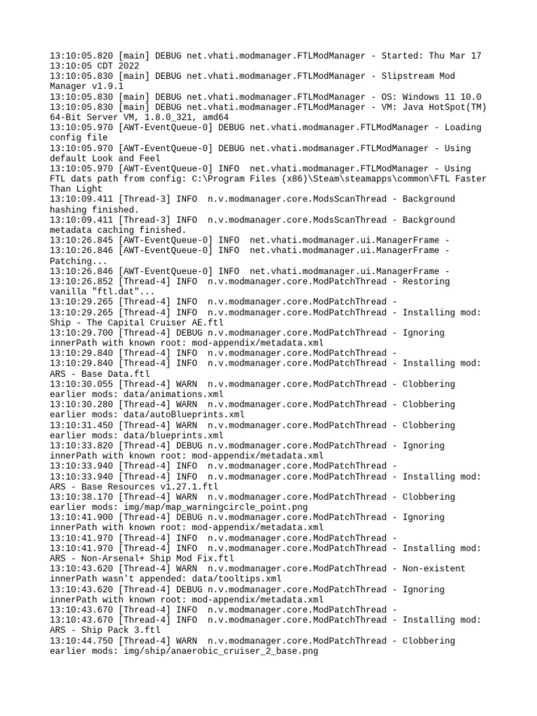 Modman Log | PDF | Operating System Families | Computing