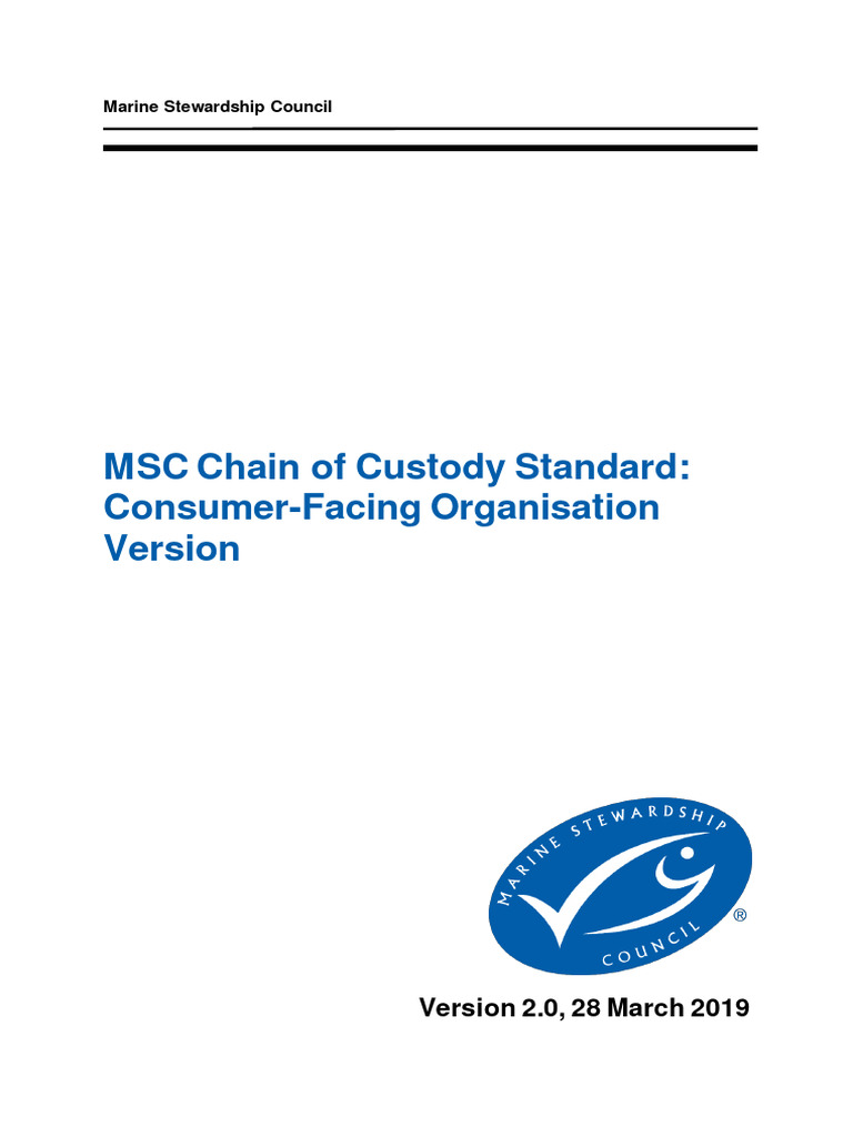 MSC CoC Standard CFO v2.0 | PDF