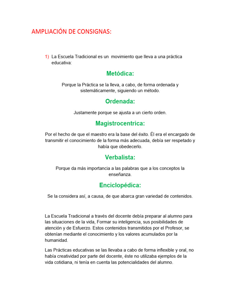 AMPLIACIÓN DE CONSIGNAS (Autoguardado) | PDF | Enseñando | Escuelas