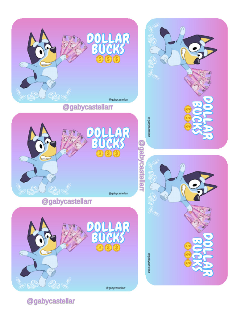 Bluey Dollar Bucks | PDF