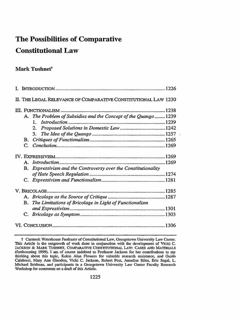 The Possibilities of Comparative LAW | PDF | Eighth Amendment To The ...