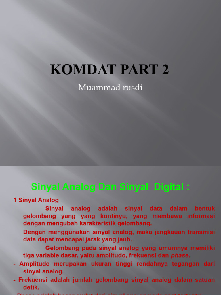 Komdat Part 2 | PDF | Teknologi & Rekayasa