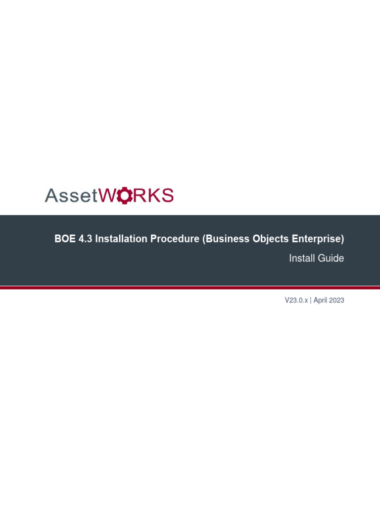 23.0 BOE Install Guide 1 | PDF | Installation (Computer Programs) | Databases