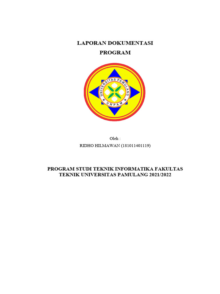 LAPORAN DOKUMENTASI PROGRAM | PDF
