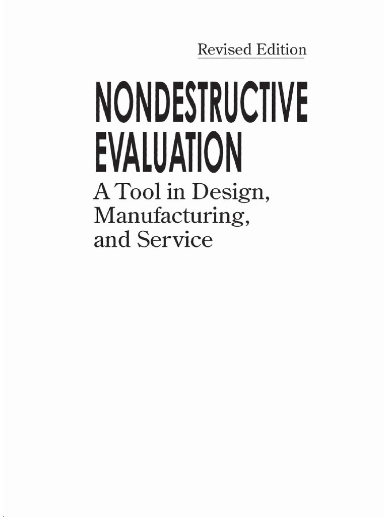 (Bray, Don E. Stanley, Roderick K) Nondestructive | PDF