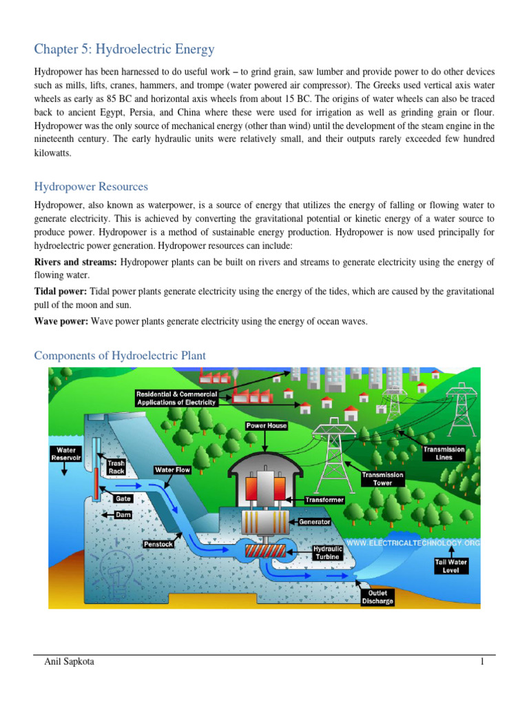 Hydroelectric Energy Overview and Components | PDF | Hydroelectricity ...