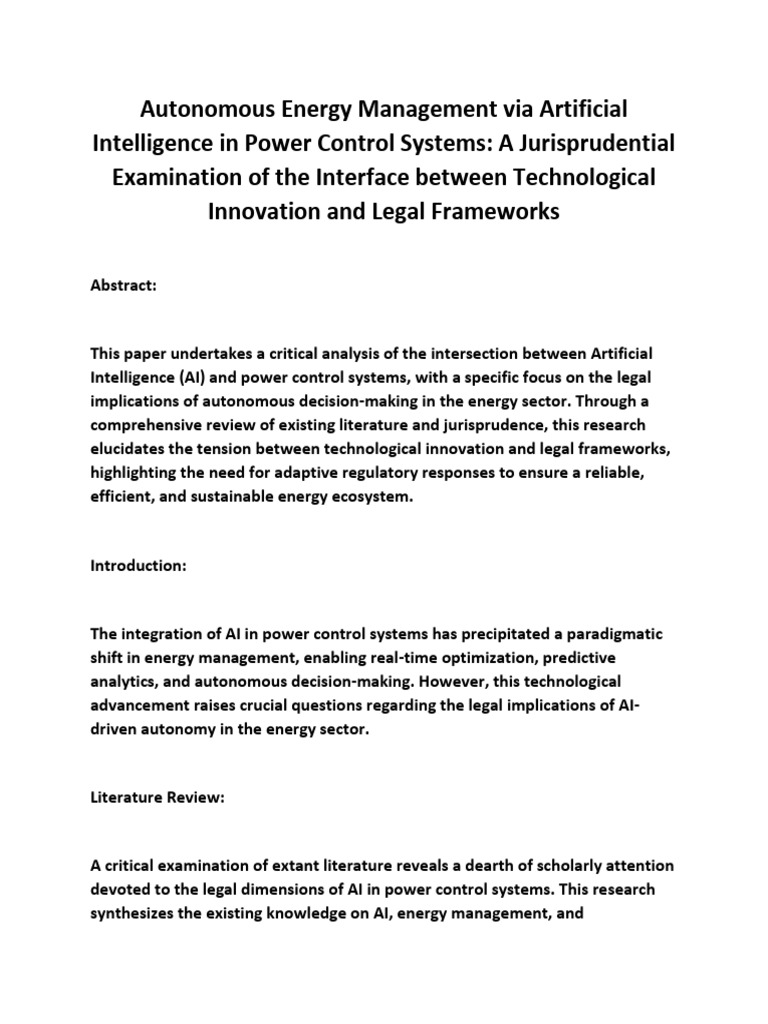 AI in Power Control Systems-2 | PDF | Artificial Intelligence ...