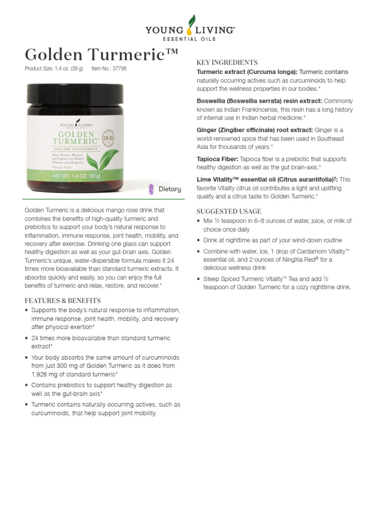 Golden Turmeric PIP - V3.3 | PDF | Turmeric | Ginger