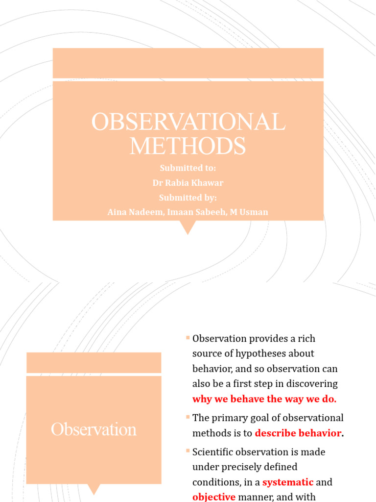Observational Methods (Aina & Imaan) | PDF | Experiment | Quantitative ...