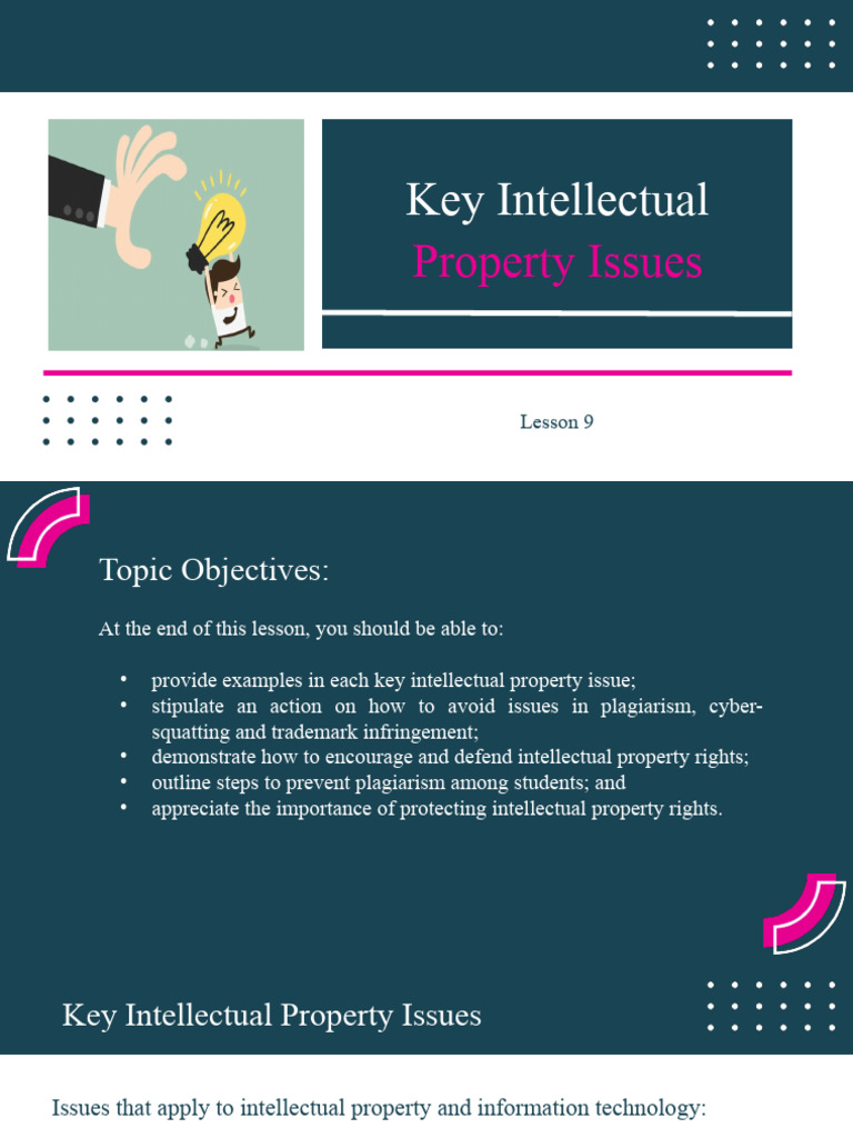 Key Issues in Intellectual Property Rights | PDF | Plagiarism | Trademark