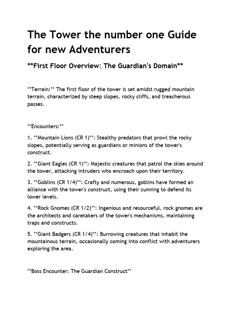 The Tower | PDF | Ghosts | Predation