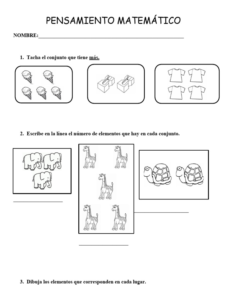 DIAGNÓSTICO DE PENSAMIENTO MATEMÁTICO 1ER GRADO | PDF