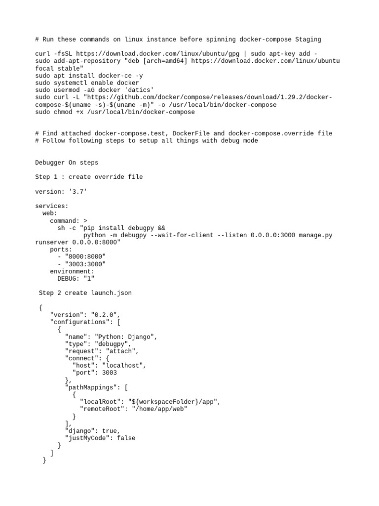 Docker Dev Setup | PDF Docker Dev Setup | PDF