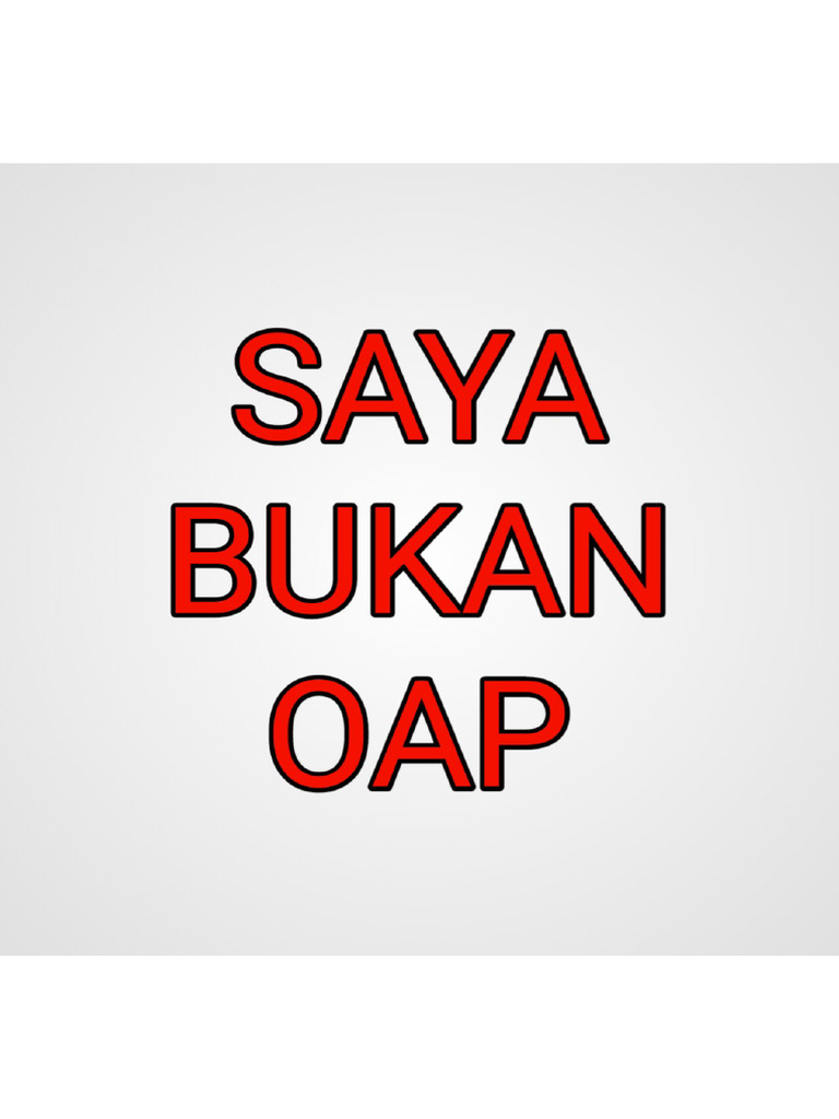 Saya Bukan Oap | PDF