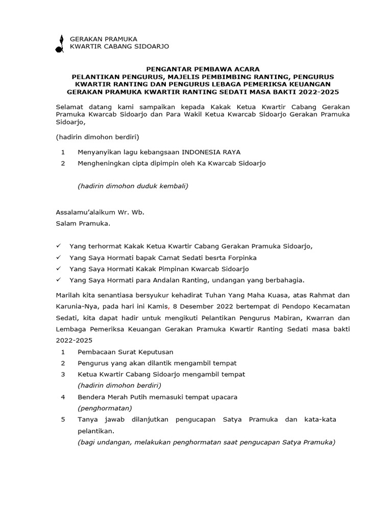 Pembawa Acara | PDF