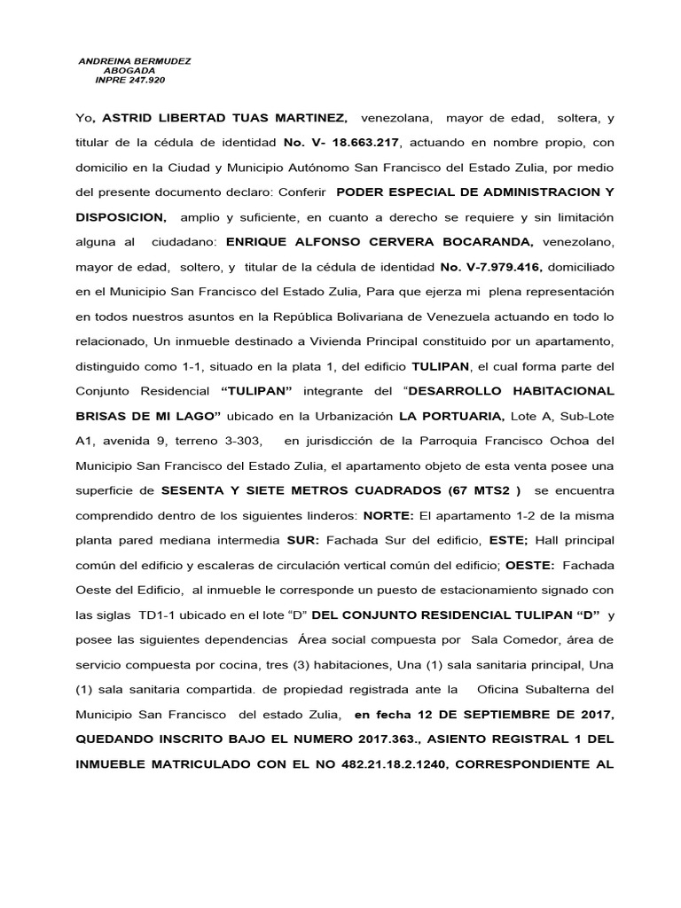 PODER ESPECIAL CERVERA | PDF