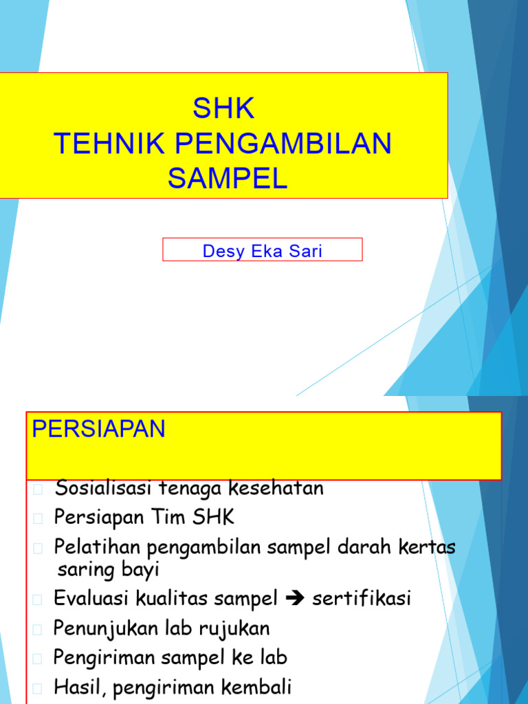 Prosedur Pengambilan Sampel SHK | PDF