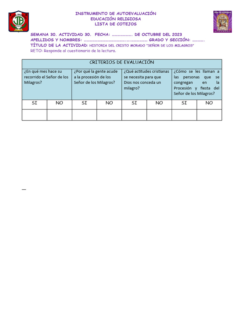 Aa30 Instrumento de Autoevaluacion | PDF
