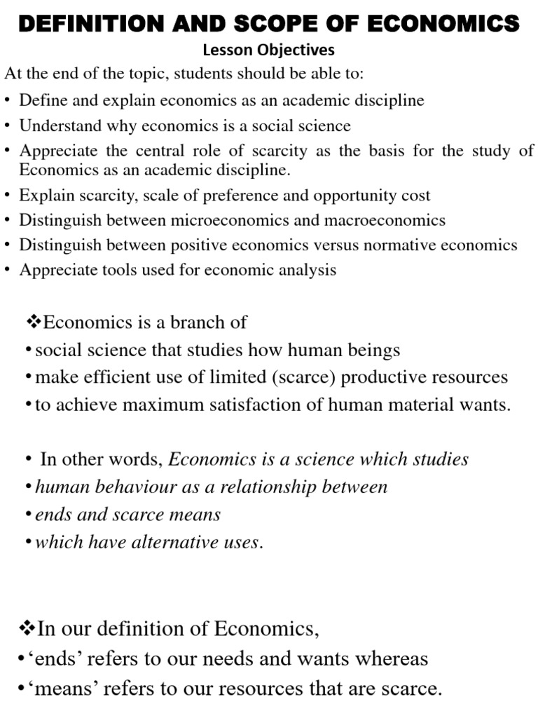 Introduction To Economics-1 | PDF | Economics | Economic System