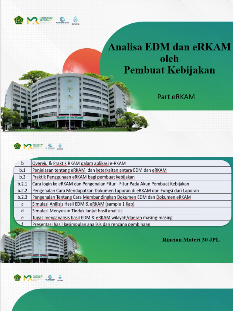 EDM - ERKAM Bagi Pembuat Kebijakan - Part ERKAM Tuk Mas EKO | PDF