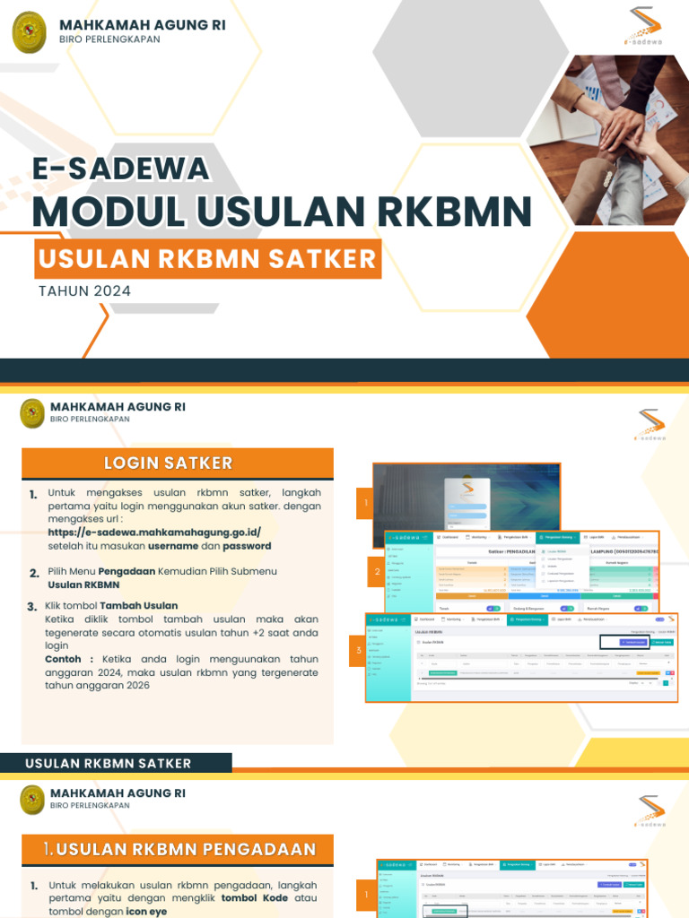 Modul Usulan RKBMN Satker S.D Apip 2024 | PDF