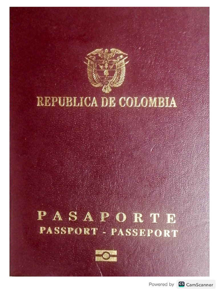 Pasaporte Luis Eduardo Arias | PDF
