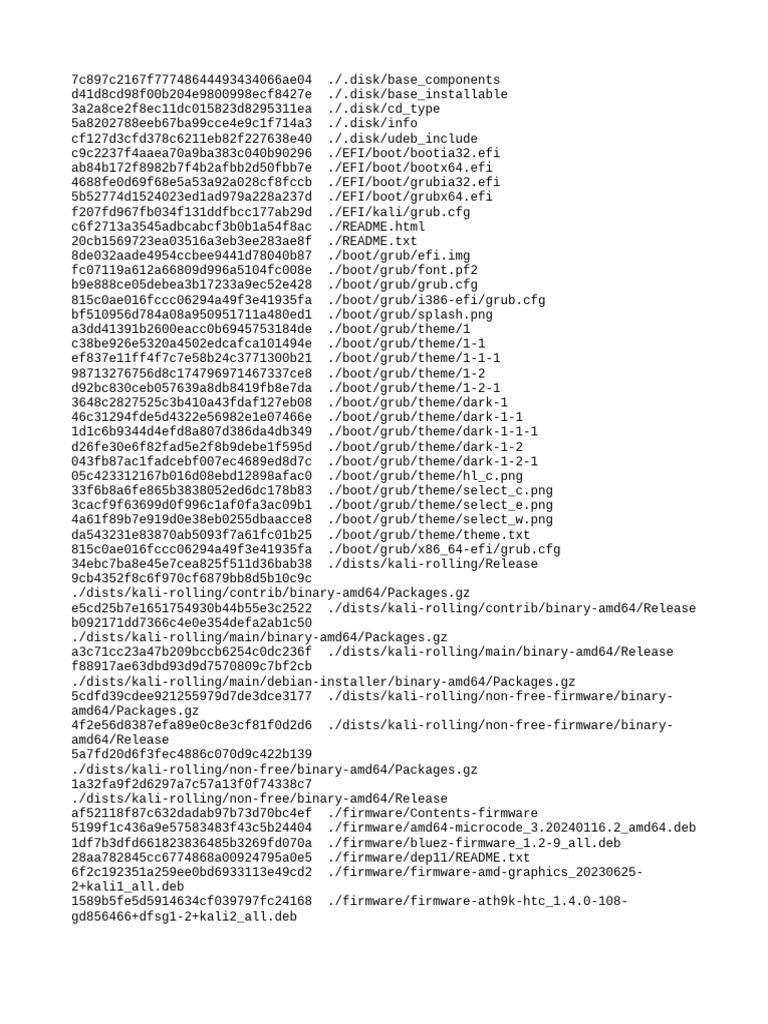 MD 5 Sum | PDF | Free Software Projects | Linux Distribution