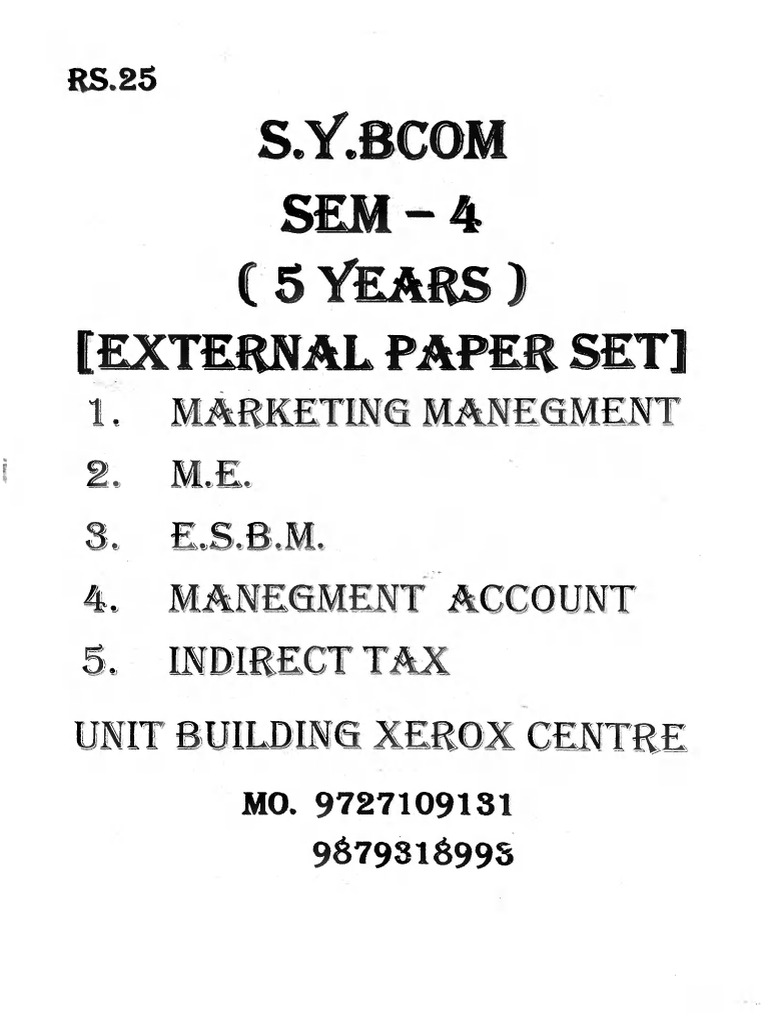 SY BCOM SEM-4 Question Paper | PDF | Labour Economics | Inflation