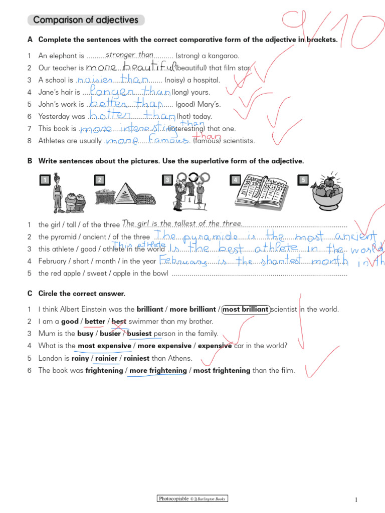 Grammar ComparisonAdjectives1 18823 | PDF | Linguistics | Syntax