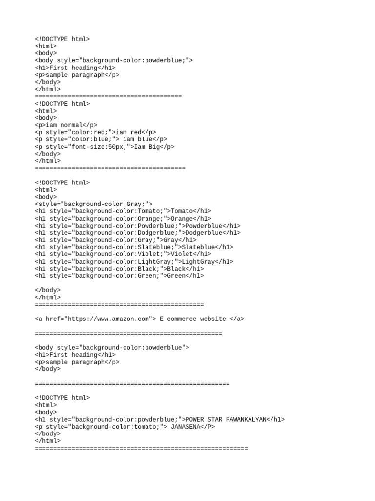 Practice | PDF | Html | Html Element