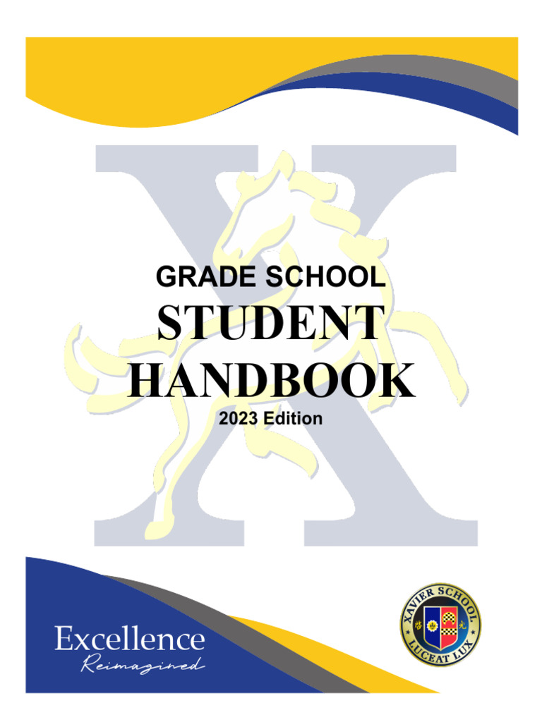 GRADE SCHOOL STUDENT HANDBOOK 2023 Edition | PDF | Teachers | Mentorship