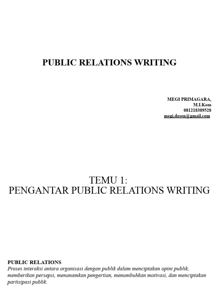 PR Wrting Ubd 2024 | PDF