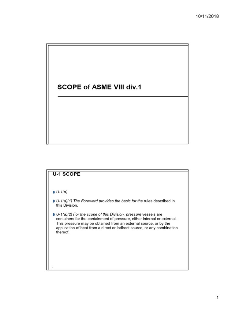 Scope Asme Viii | PDF | Energy Technology | Engineering