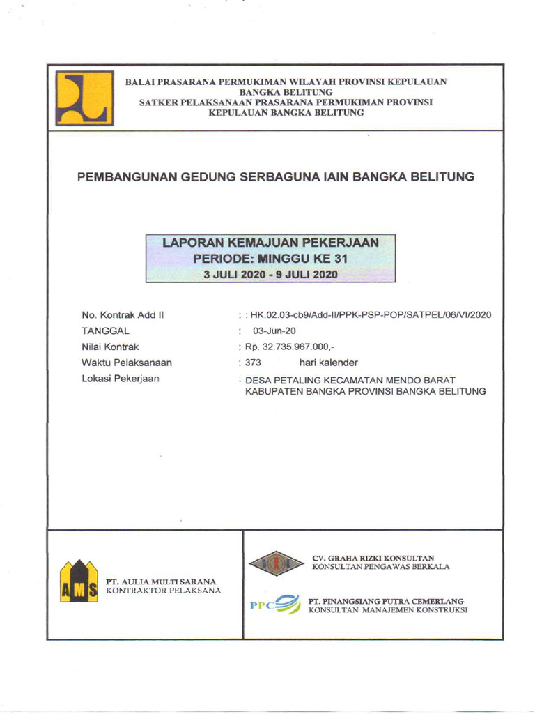 Progres Minggu Ke - 31 | PDF