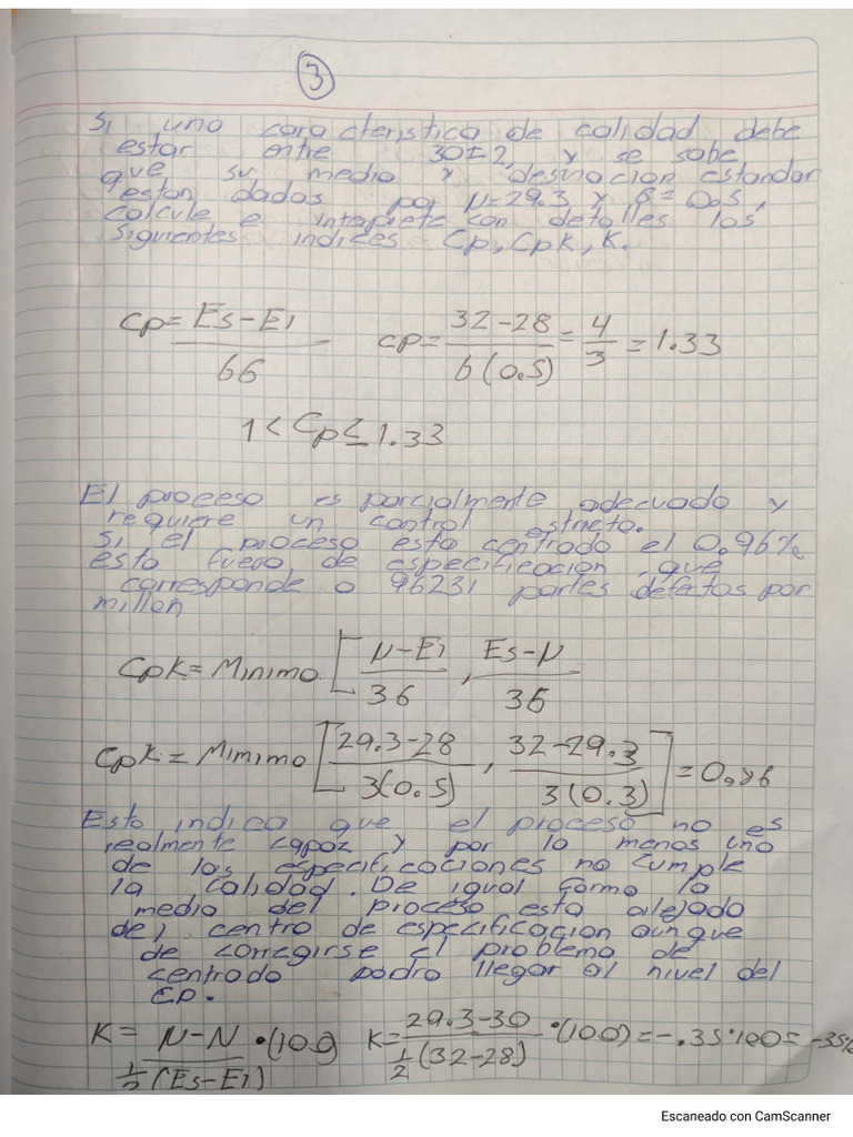Ejercicios CP, CPK | PDF