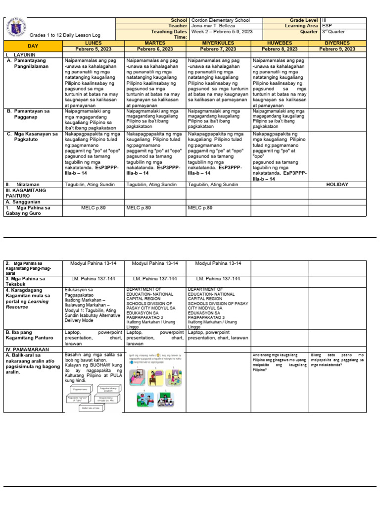 DLL Esp Q3 Week2 | PDF