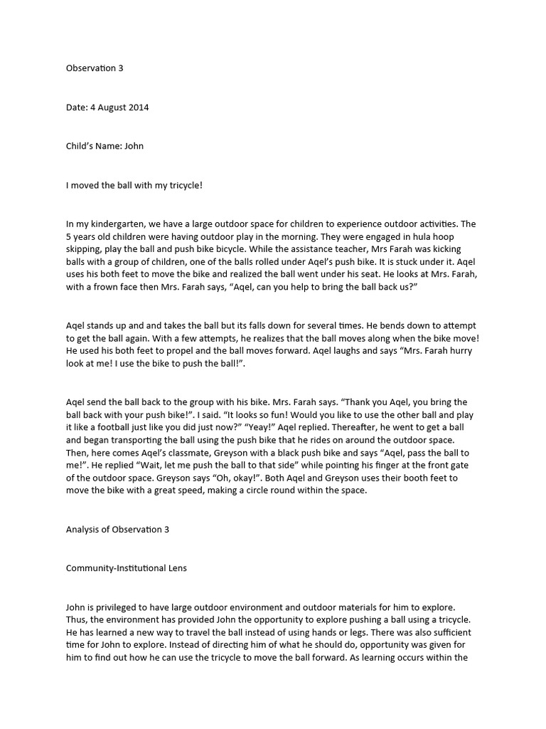 Observation 3 | Download Free PDF | Learning | Thought